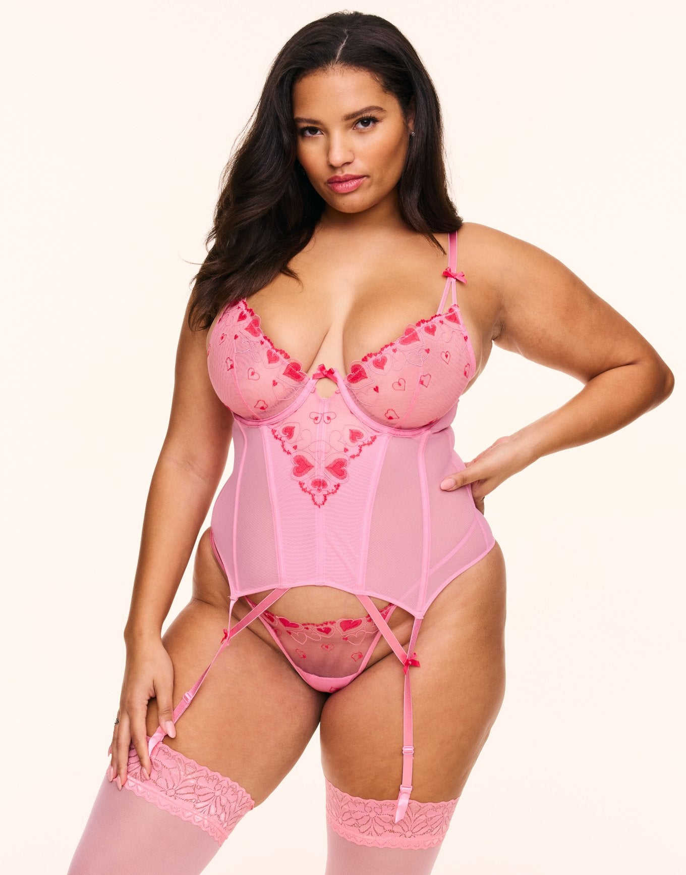 Lovette Medium Pink Plus Corset – Adore Me