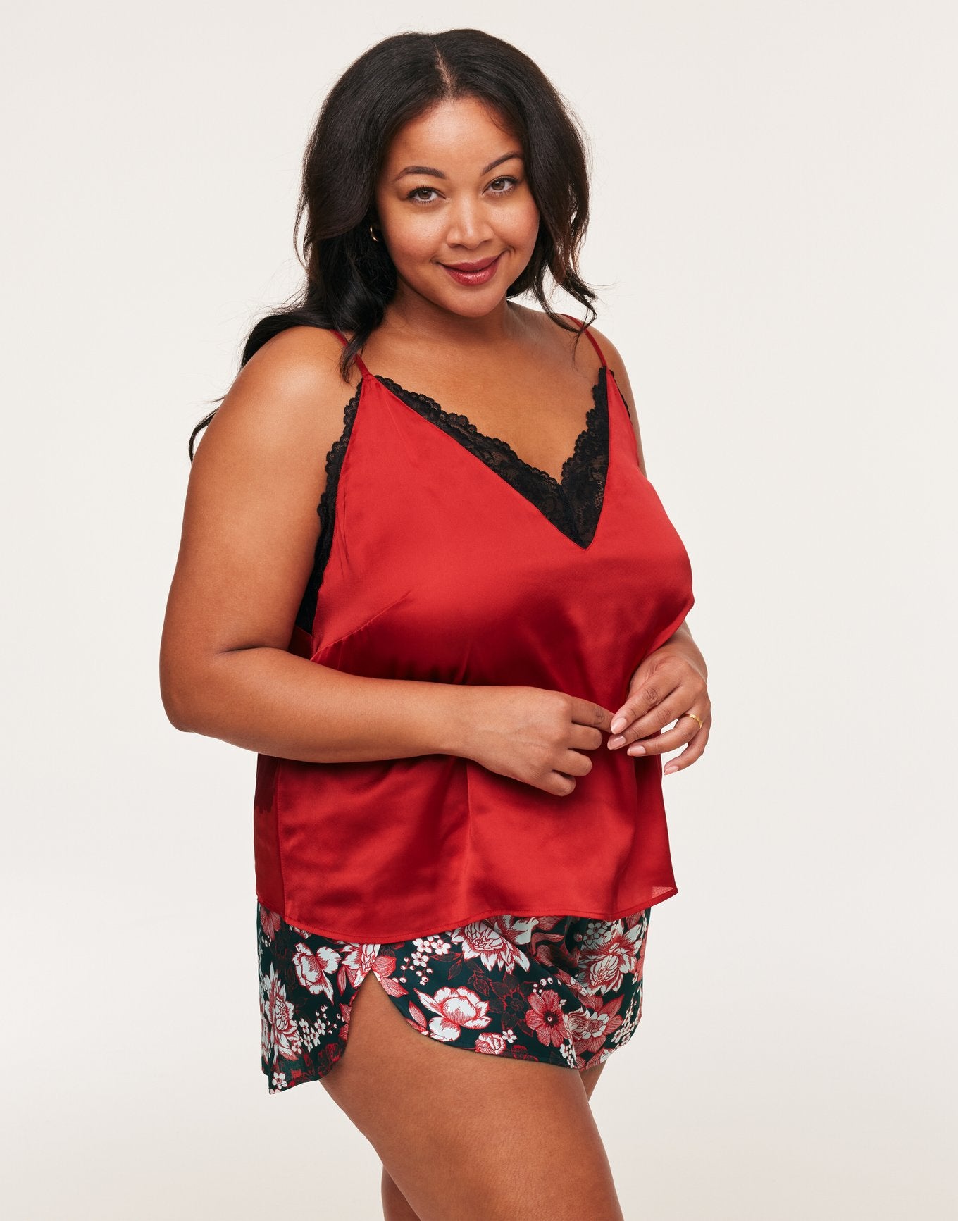 Linny Dark Red Plus Sleepwear – Adore Me